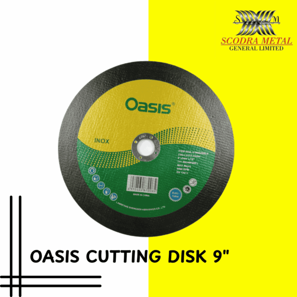 Oasis Cutting Disk 9″ - Scodra Metal General Ltd | Quality Steel ...
